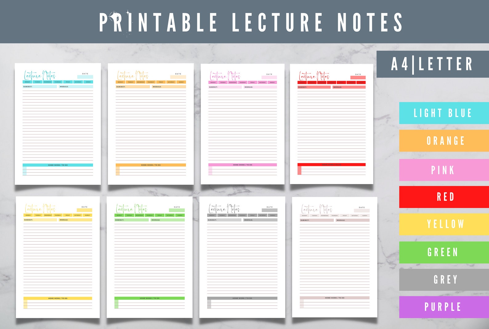 Printable Lecture Notes, Notes Pages, University Notes, Lined Note ...