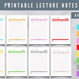 Printable Lecture Notes, Notes Pages, University Notes, Lined Note ...