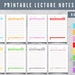 Printable Lecture Notes, Notes Pages, University Notes, Lined Note ...