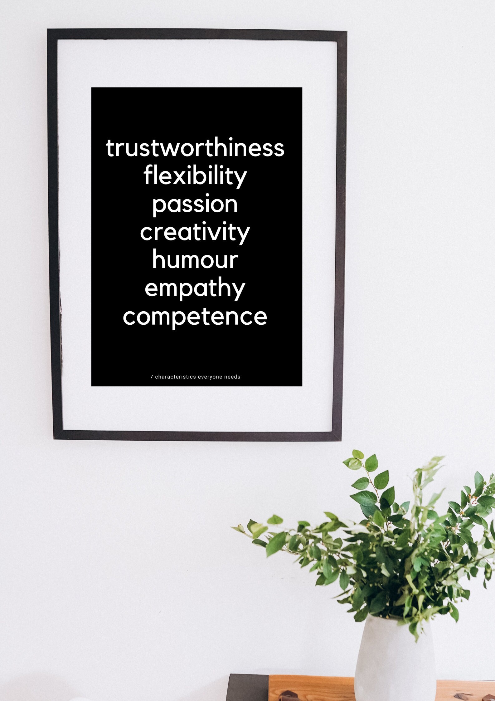 7 Values Printable Trustworthiness Flexibility Passion Creativity Humor ...