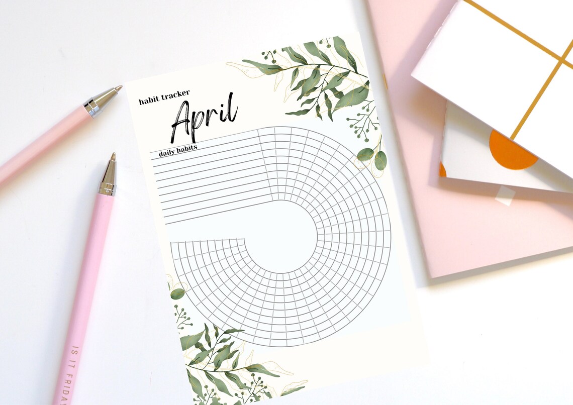 Circle Daily HABIT Tracker Monthly Habit Track Printable | Etsy