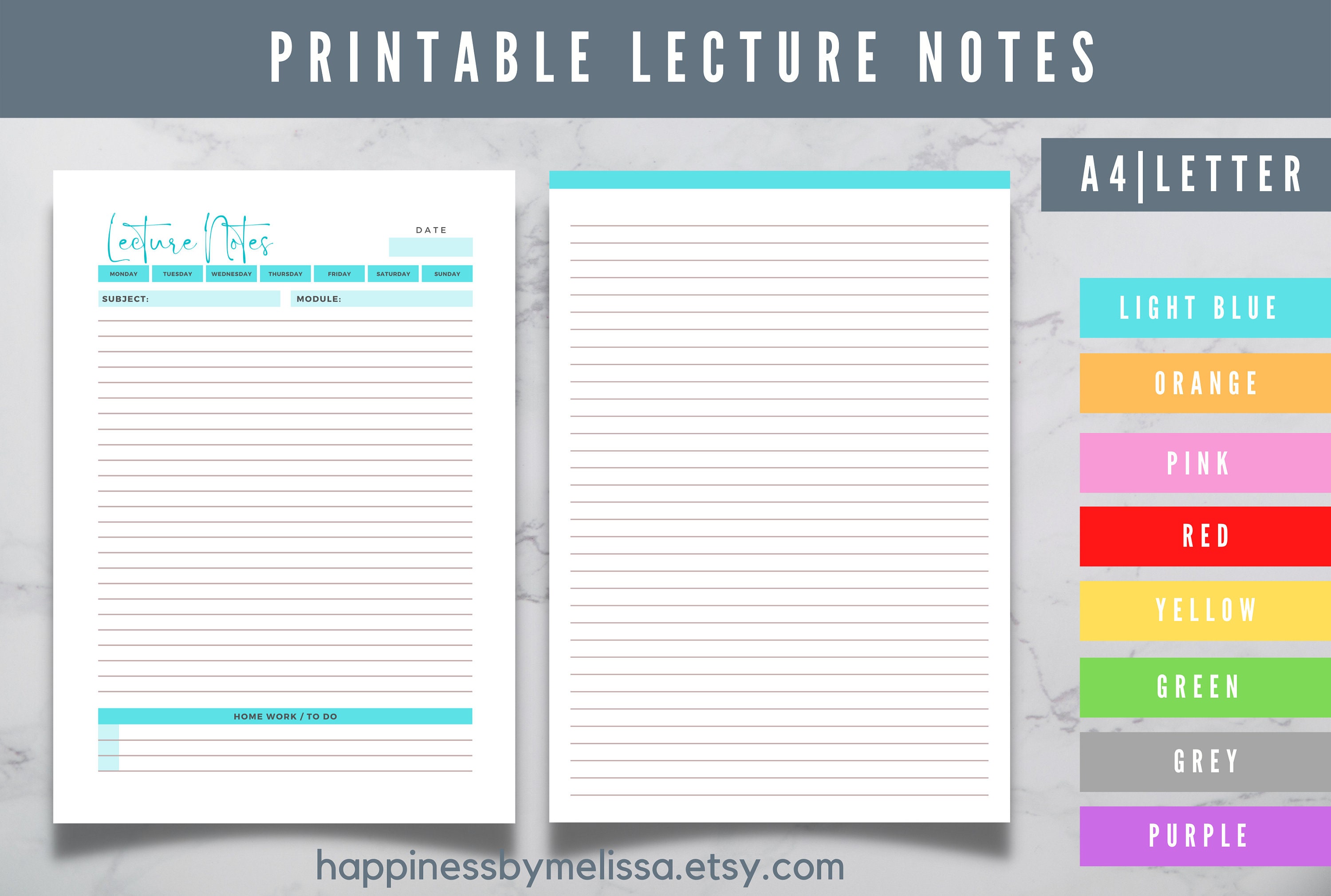 Printable Lecture Notes, Notes Pages, University Notes, Lined Note ...