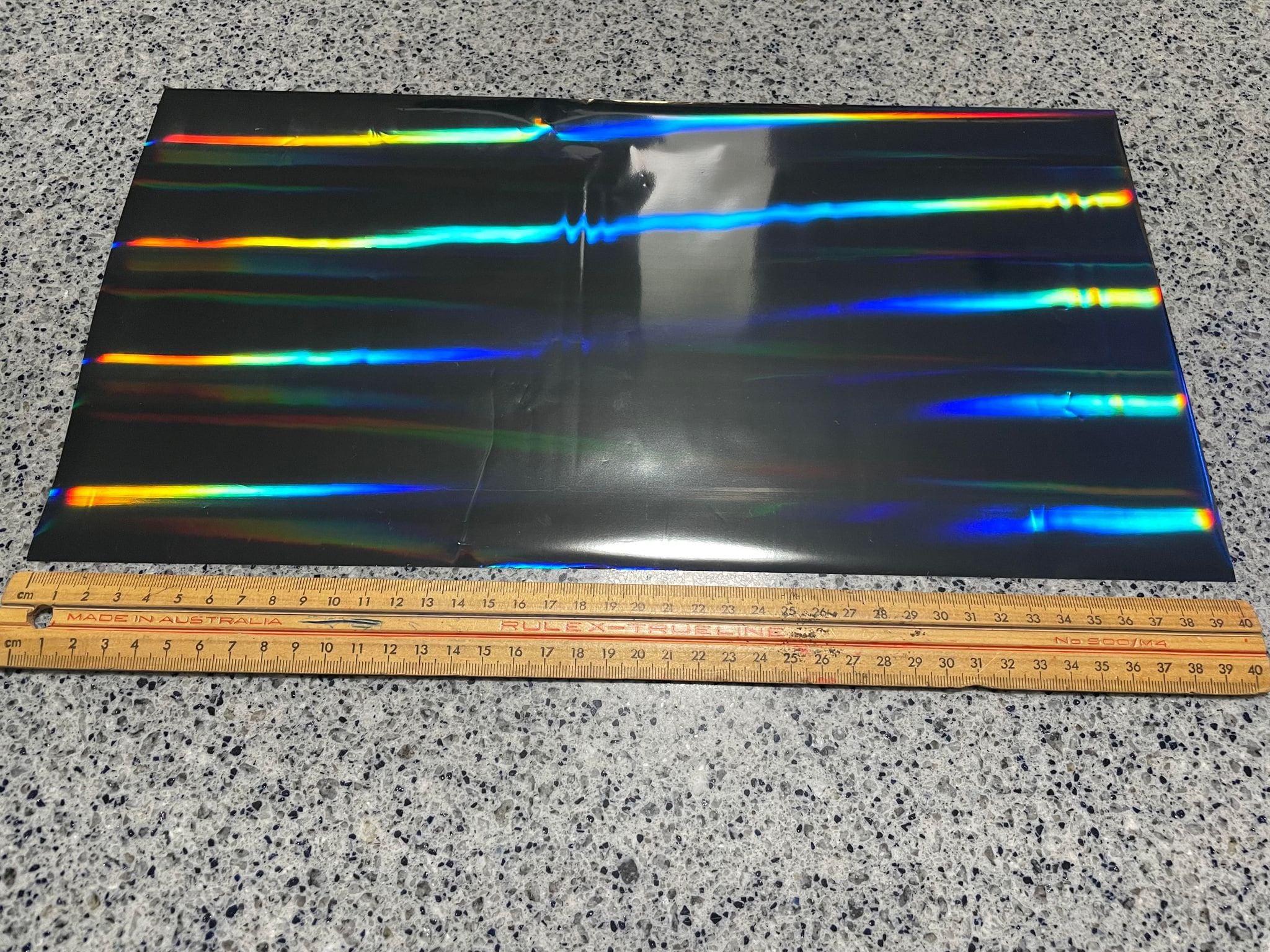 Kramer Style Guitar Holoflash Foil Black HOLOBEAM Holographic Hot Foil ...