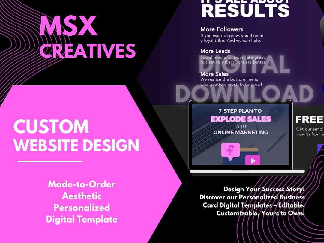 Aesthetic Custom-made Website Design Service Full Set up & Optimization ...