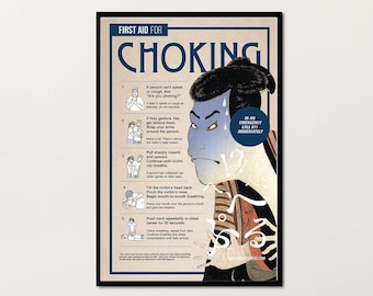Choking Victim Poster, Modern, Choking Poster, Choking First Aid ...