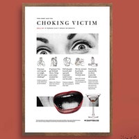 Choking Victim Poster, Modern, Choking Poster, Choking First Aid ...