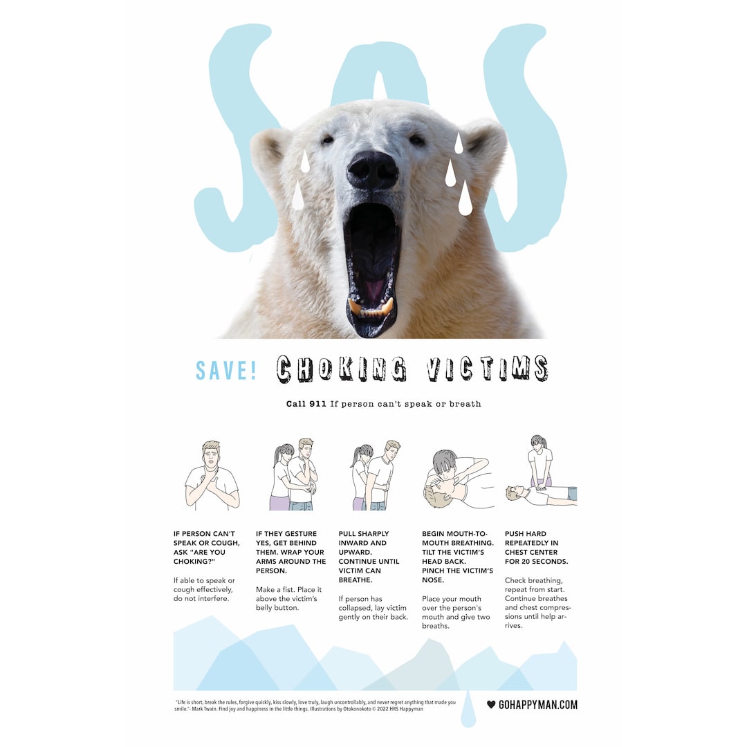 Choking Victim Poster Animal Poster Choking Poster Choking - Etsy