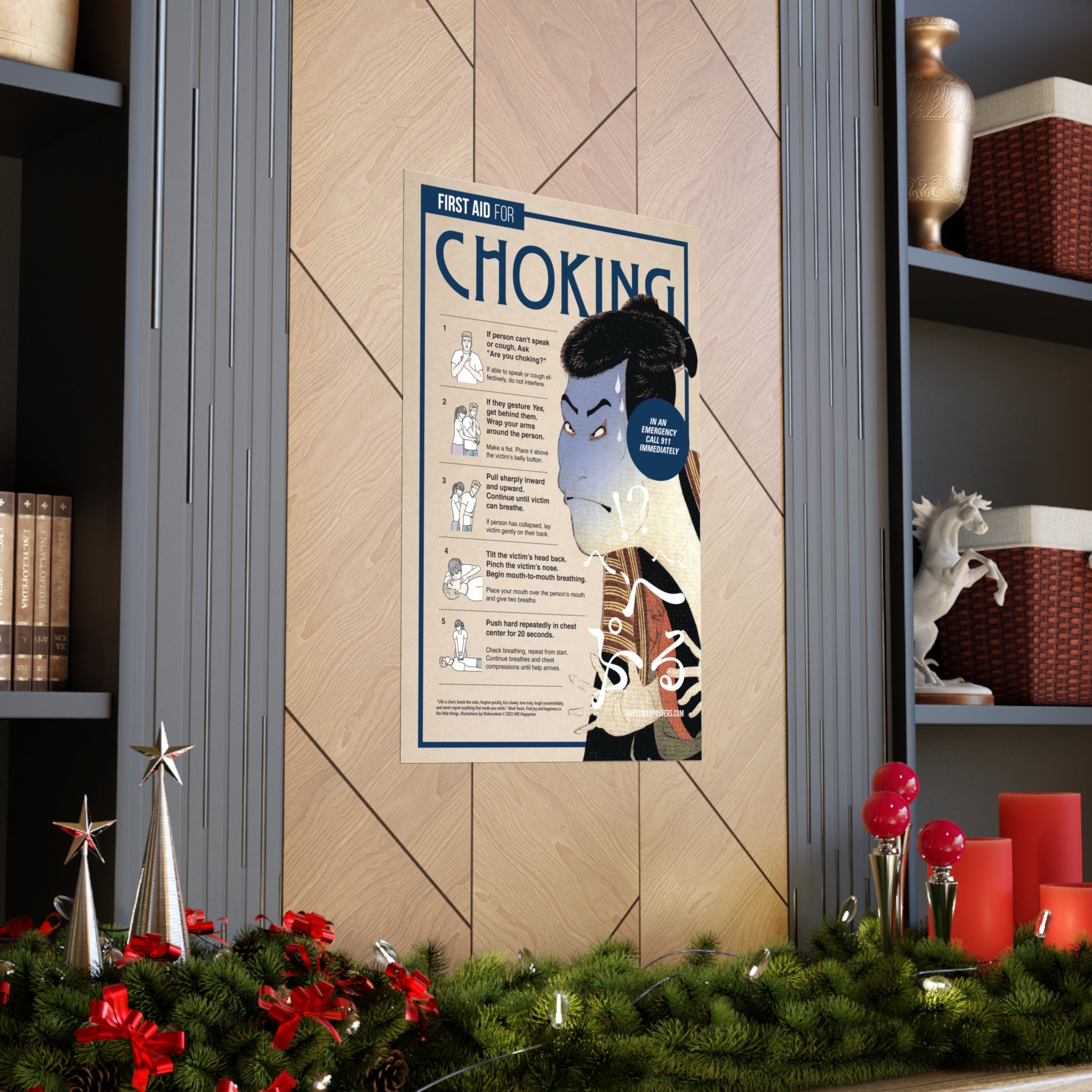 Choking Victim Poster, CPR Poster, Choking Poster, Choking Sign ...