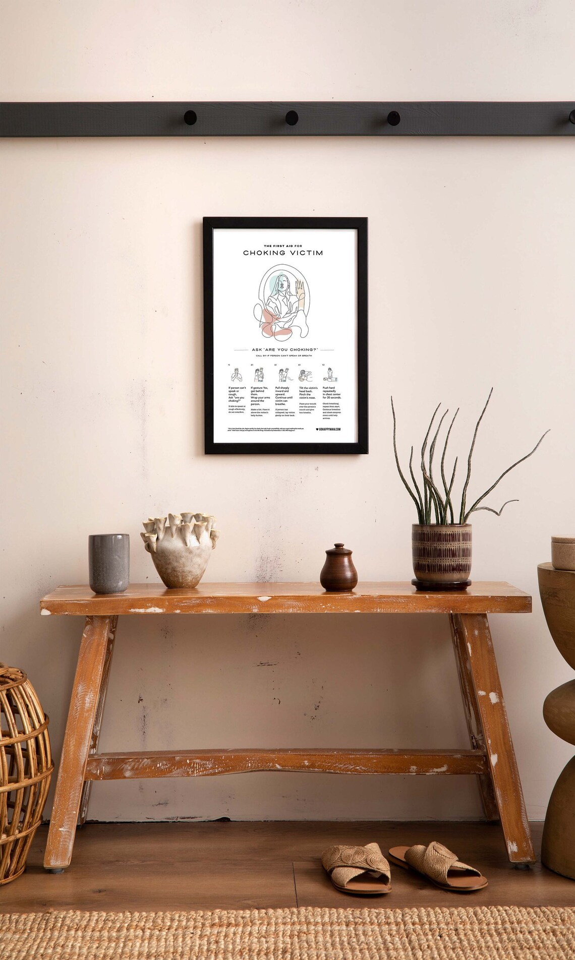 Choking Victim Poster, Modern, Choking Poster, Choking First Aid ...