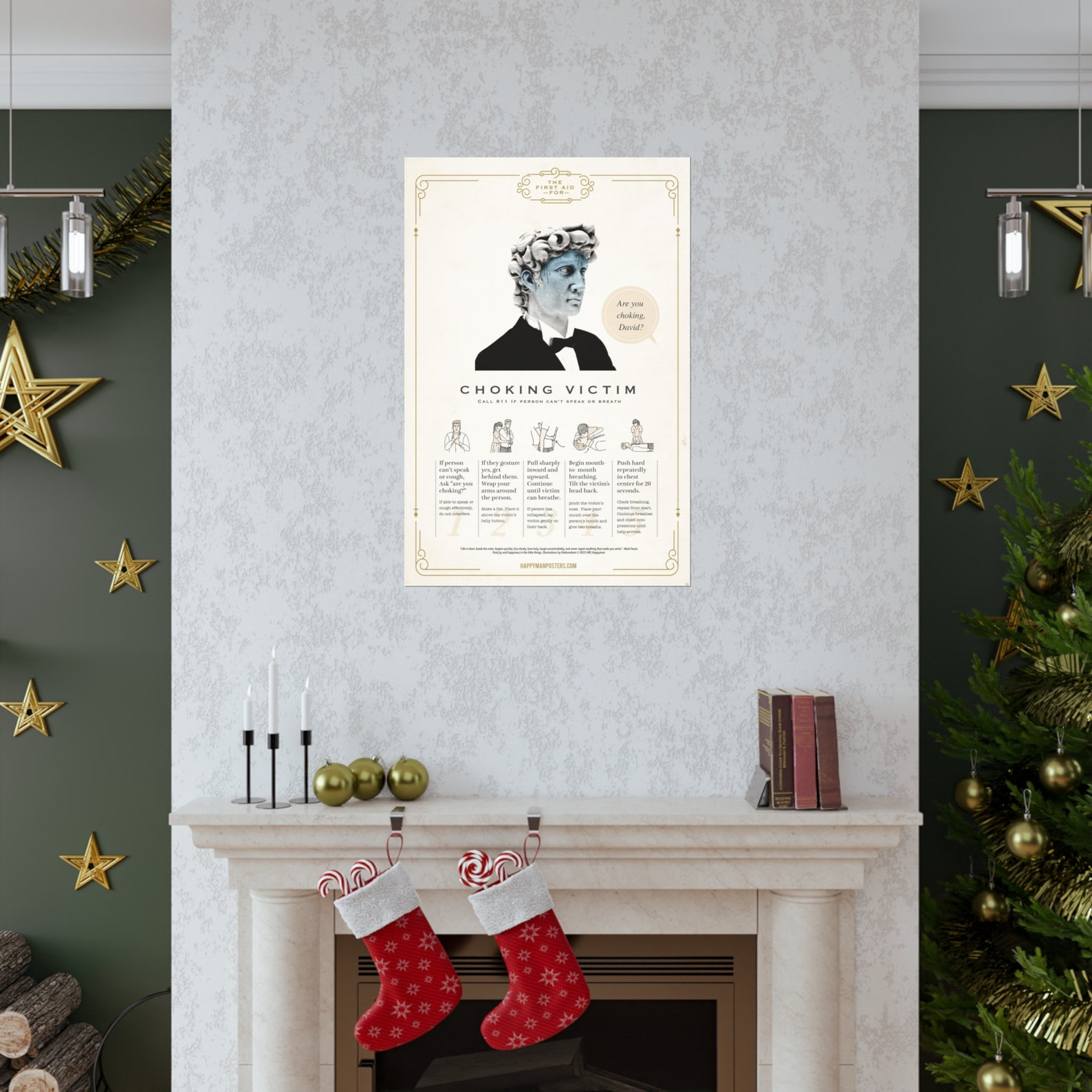 Choking Victim Poster, Choking Poster, CPR Sign, Restaurant Poster ...