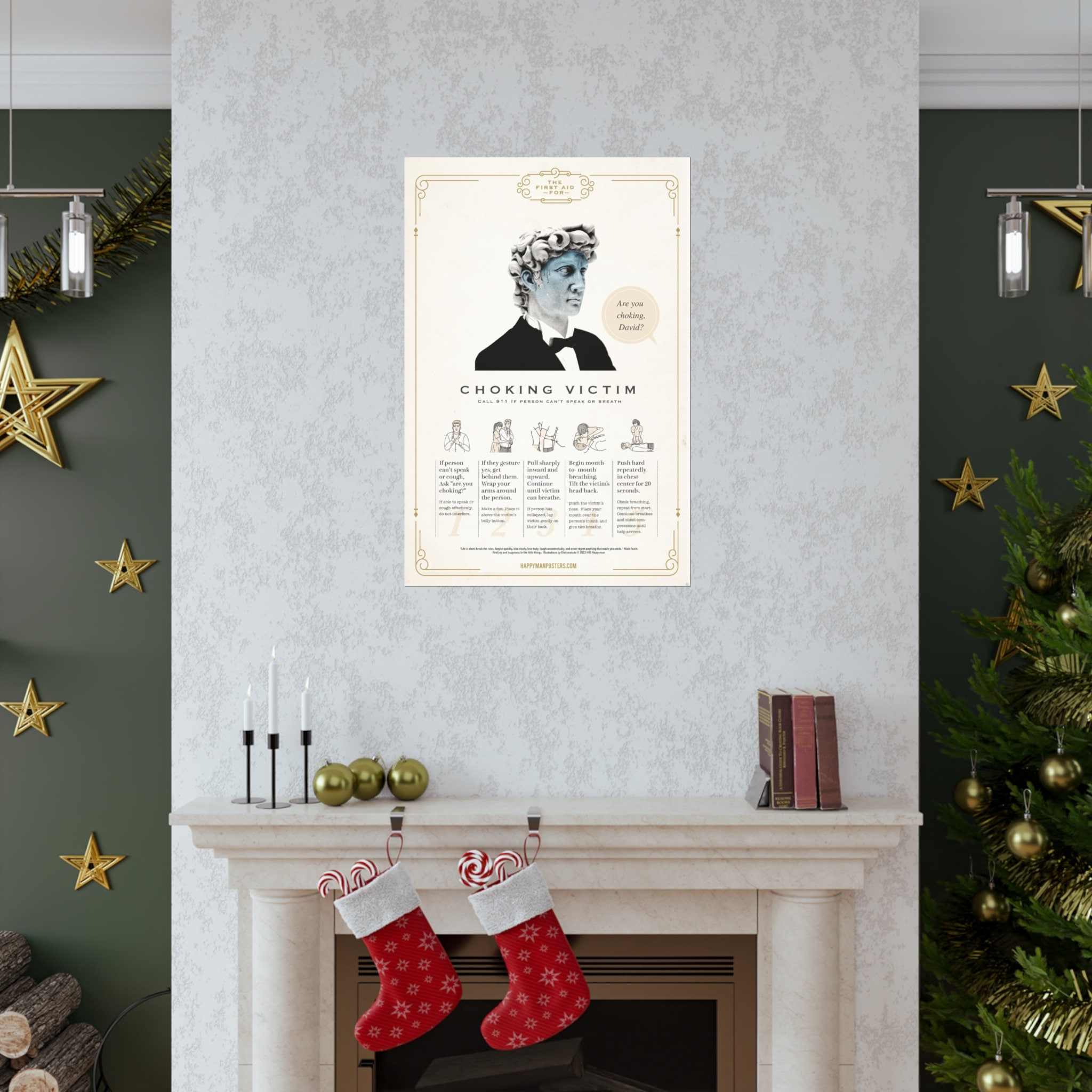 Choking Victim Poster, Choking Poster, CPR Sign, Restaurant Poster ...