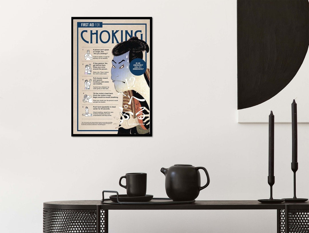 Choking Victim Poster, CPR Poster, Choking Poster, Choking Sign ...