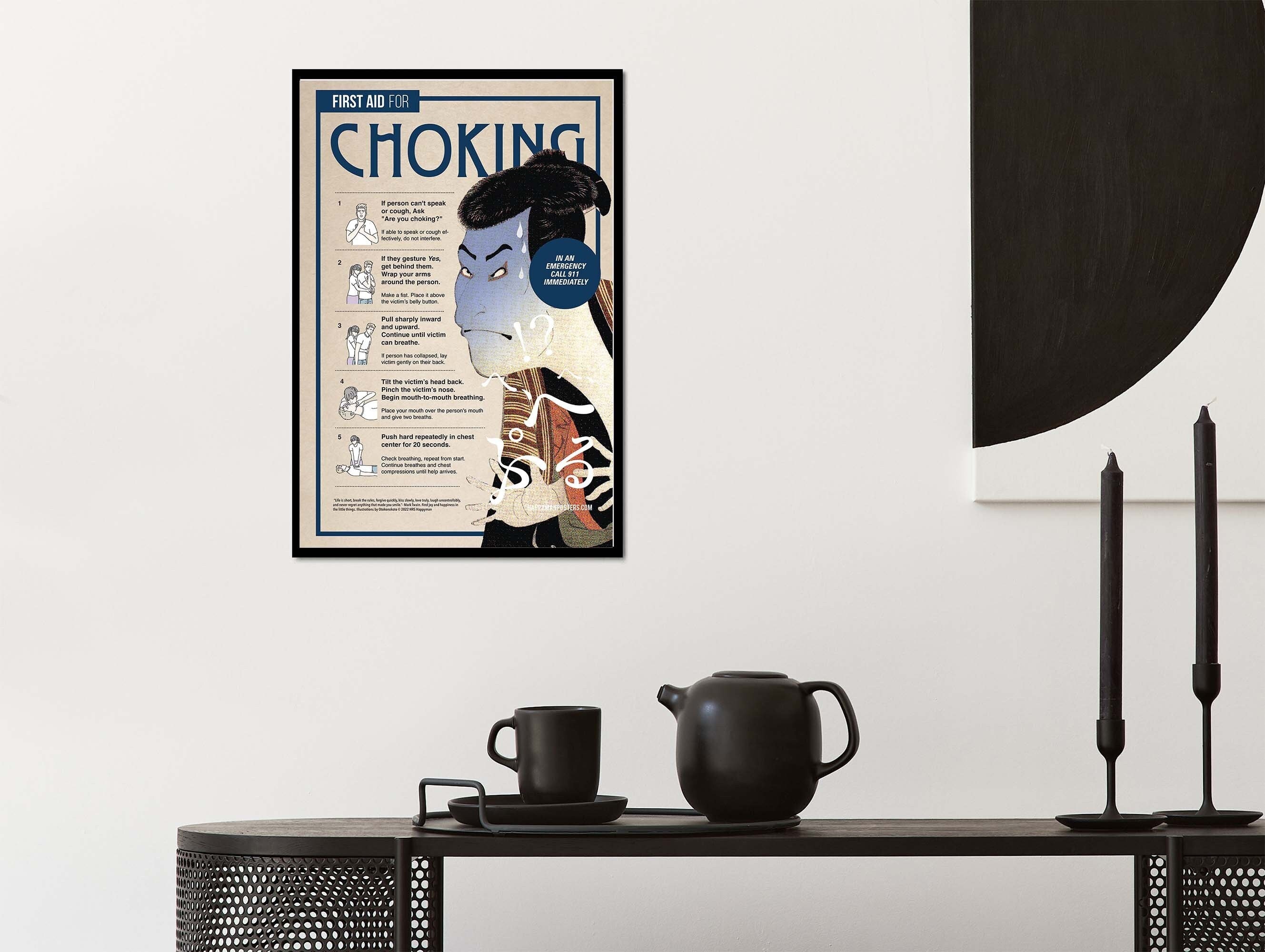 Choking Victim Poster, CPR Poster, Choking Poster, Choking Sign ...