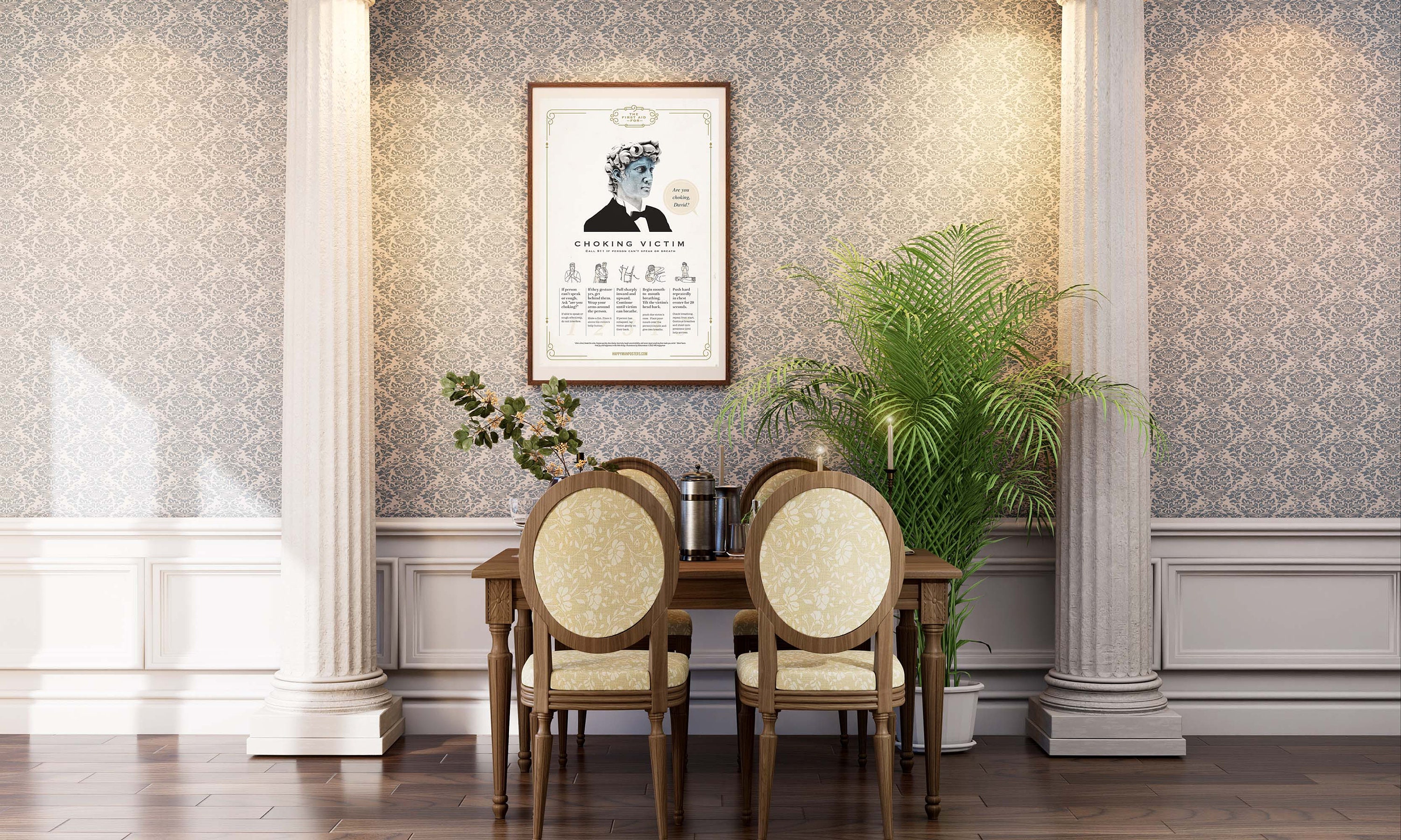 Choking Victim Poster, Choking Poster, CPR Sign, Restaurant Poster ...
