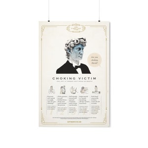 Choking Victim Poster, Choking Poster, CPR Sign, Restaurant Poster ...