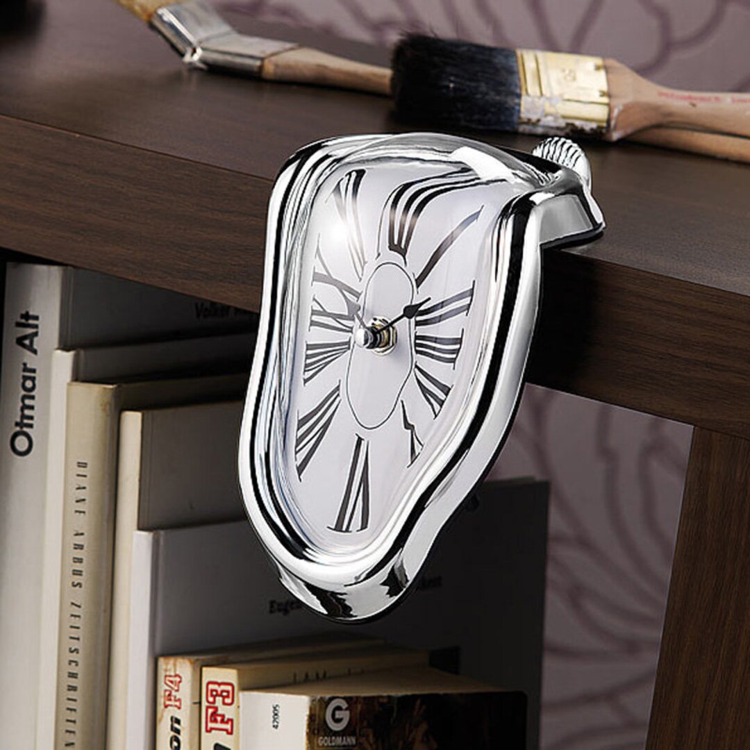 Surreal Table Clock Melting in Surrealist Style Melting Clock - Etsy