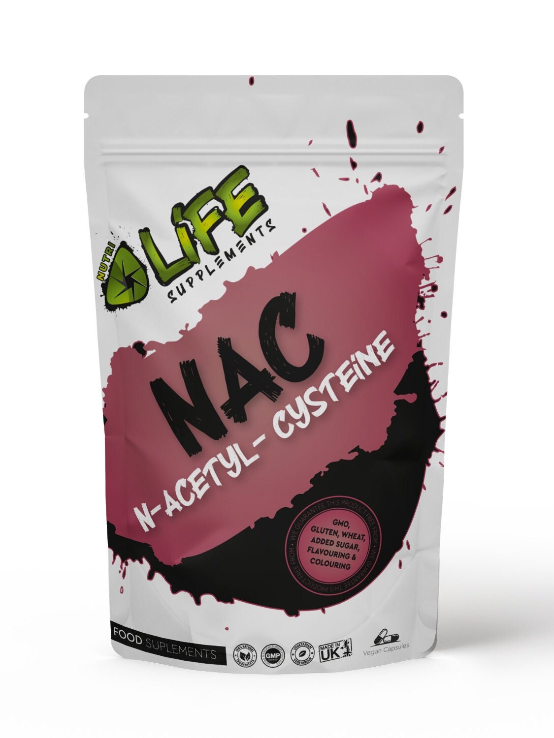 Pure NAC N-ACETYL L-CYSTEINE 1200mg per Serving High Strength Amino ...