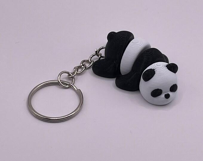 Articulated Baby Panda 3D Printed Keychain - Etsy