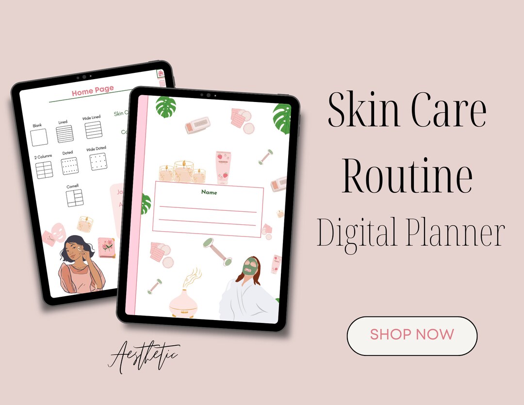 2024 That Girl Digital Journal Skin Care Routine Self Care Etsy