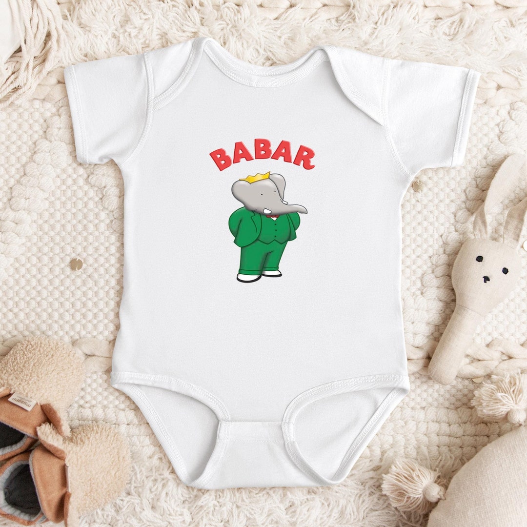 Babar the Elephant Baby Bodysuit, Cartoon Show Tee, Animated TV Series ...