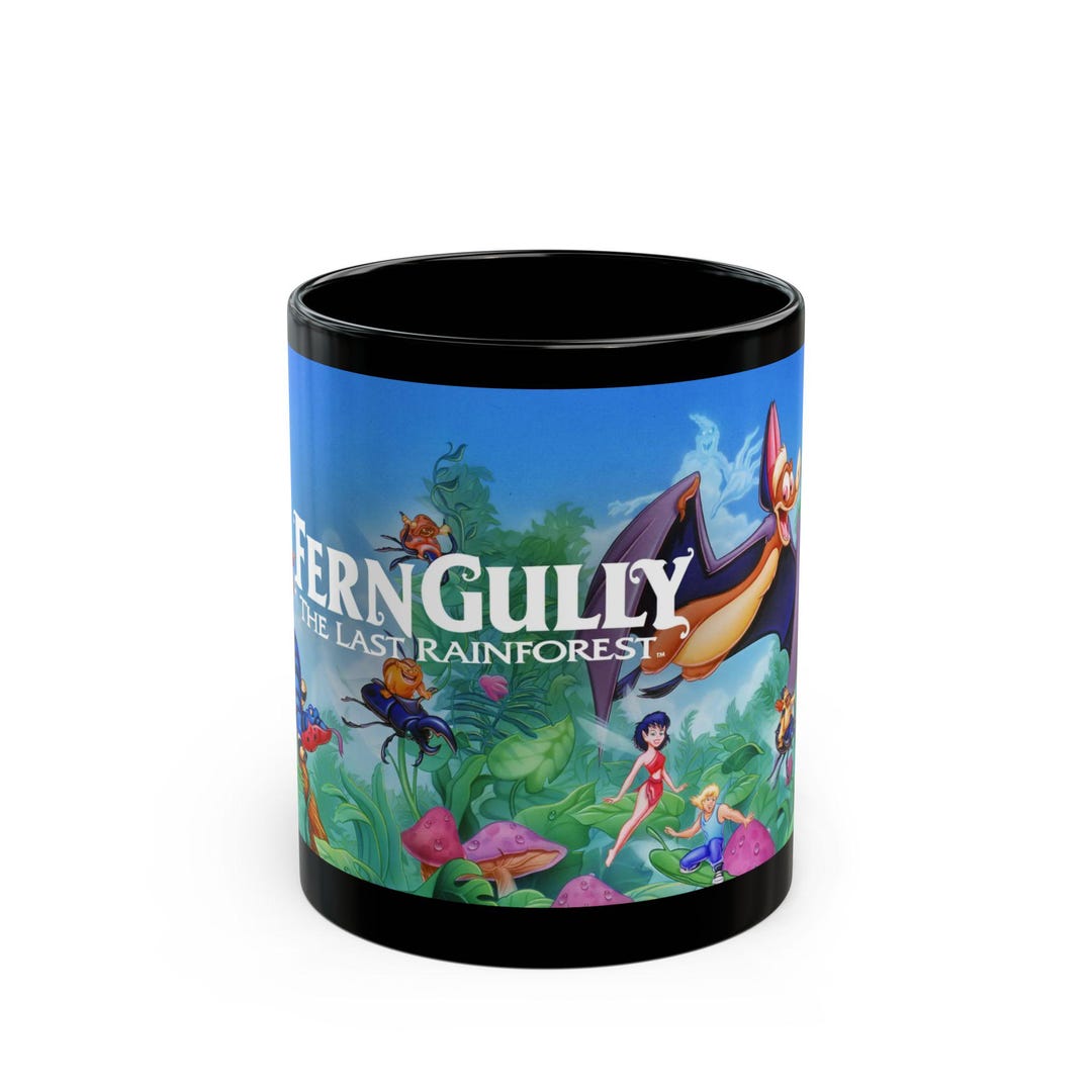 Ferngully the Last Rainforest Mug, Black, Glossy, Ceramic, 11 Oz ...