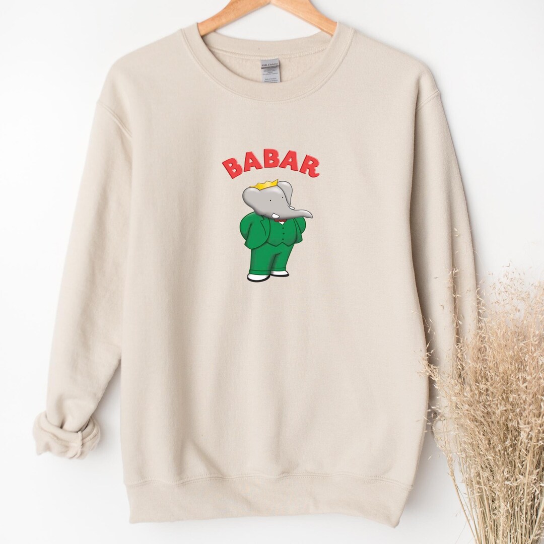 Babar the Elephant Adult Sweatshirt, Animated TV Series Shirt, Cartoon ...