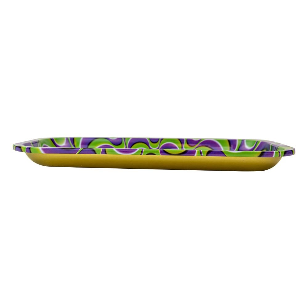 Trippy Rolling Tray Decorative Metal Tray With Cool Optical - Etsy