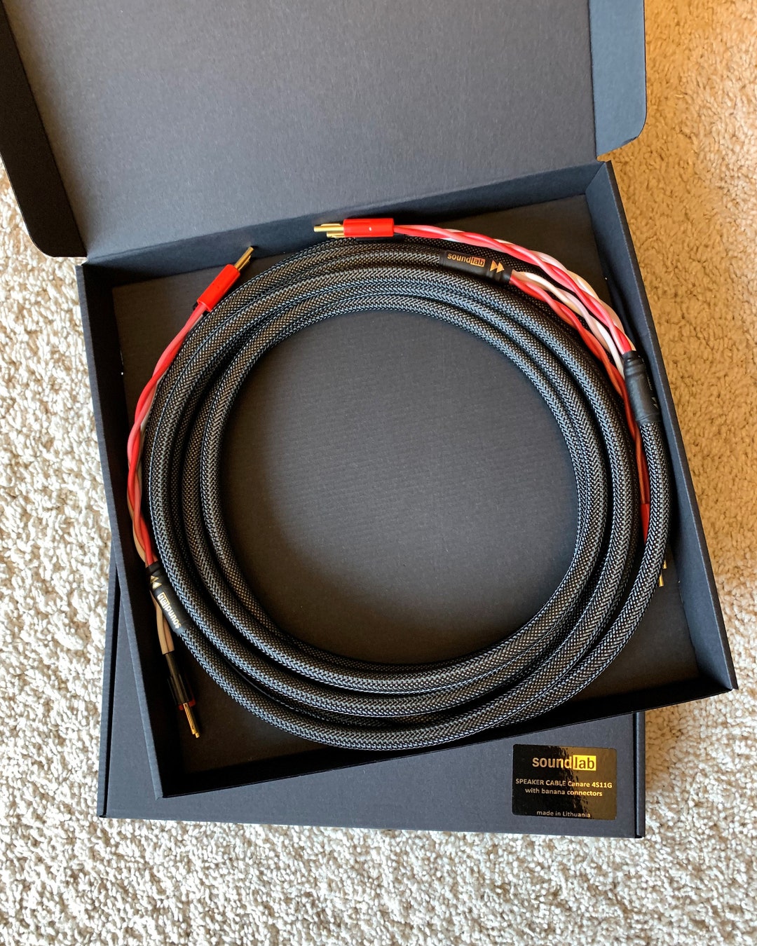 Soundlab Canare 4S11G Speaker Cable Pair With Professional Banana ...