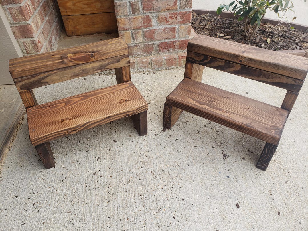 DIY Two-step Kitchen Stool Plans | Digital Woodworking Guide | Step-by ...