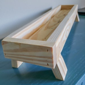 Handmade Wood Centerpiece Trough, Dining Table Tray, Long Vanity ...