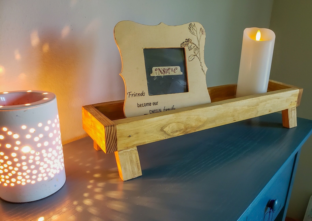 Handmade Wood Centerpiece Trough, Dining Table Tray, Long Vanity ...