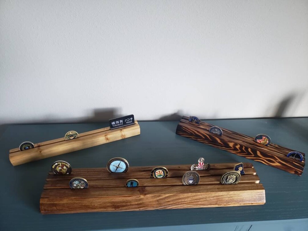 Personalized Military Challenge Coin Holder | Custom Wooden Coin ...