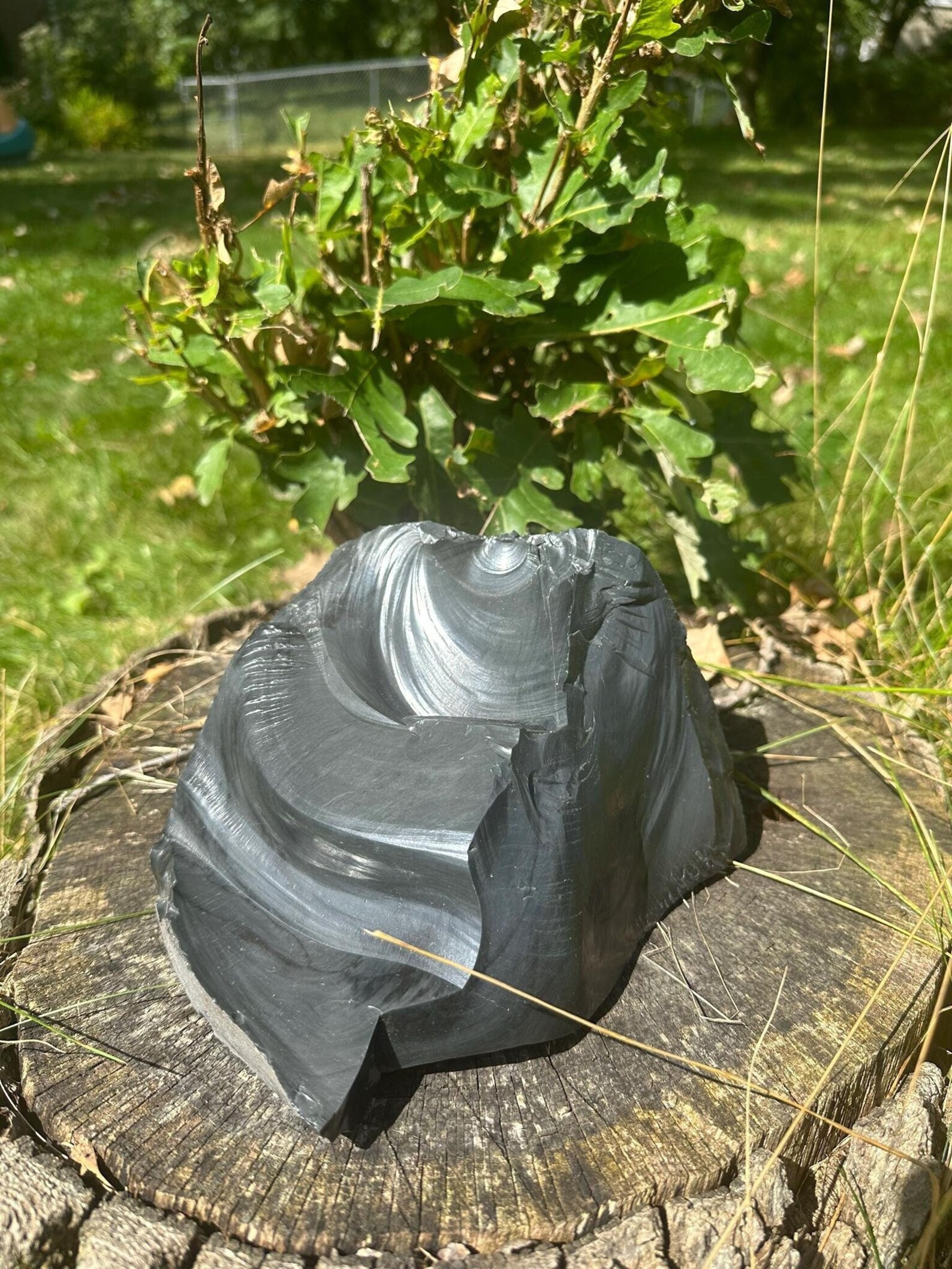 Black Obsidian Crystal Display Piece - Etsy