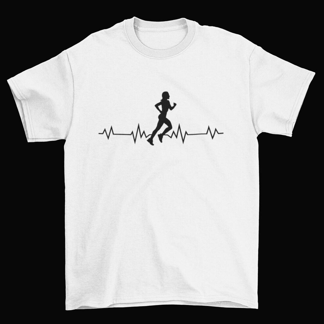 Runner Girl Heartbeat Adult Graphic Tee | Running Enthusiast | Runner ...