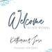 Editable Welcome Sign, Welcome Sign Template, Blue Floral Welcome Sign ...