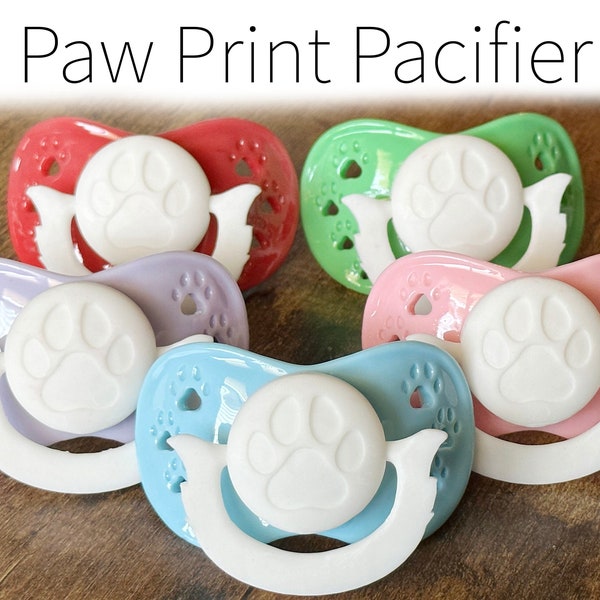 Paw Print Pacifier Adult - Etsy