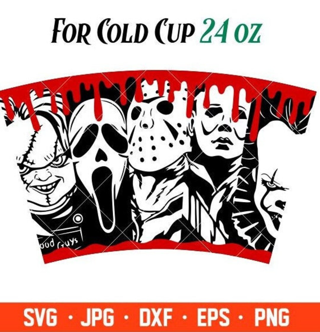 Horror Movie Full Cup Wrap - Etsy