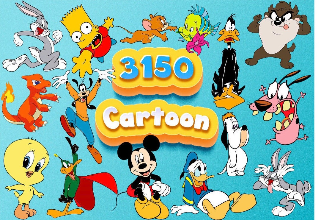 Cartoon Characters Svgs - Etsy