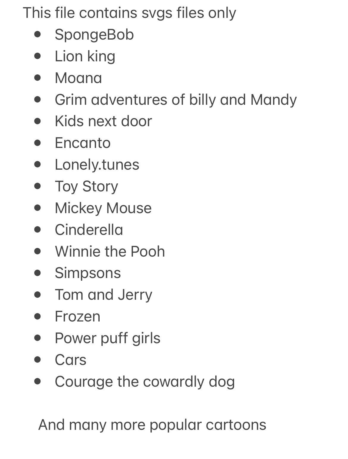 Cartoon Characters Svgs - Etsy