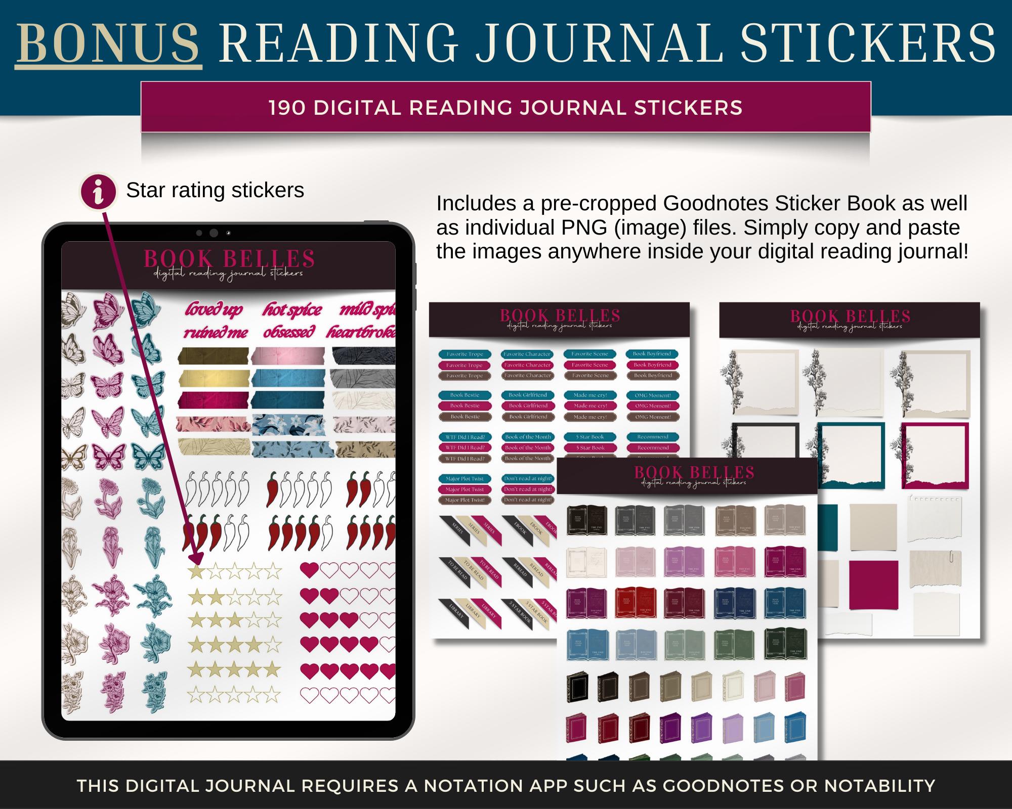 Digital Reading Journal | Digital Reading Planner | Reading Log ...
