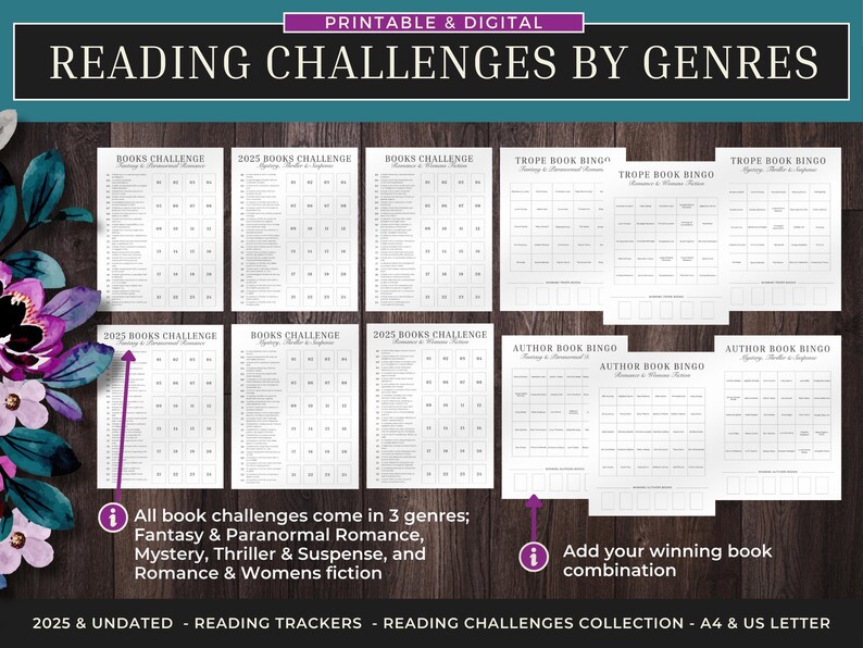 Printable Reading Tracker, Reading Logbook, Digital Reading Tracker ...