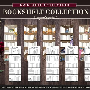 Printable Bookshelf Reading Tracker & Printable Bookmarks - Etsy
