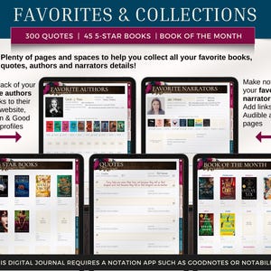 Digital Reading Journal | Digital Reading Planner | Reading Log ...