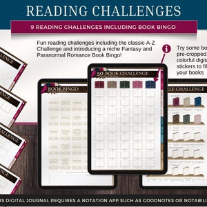 Digital Reading Journal | Digital Reading Planner | Reading Log ...