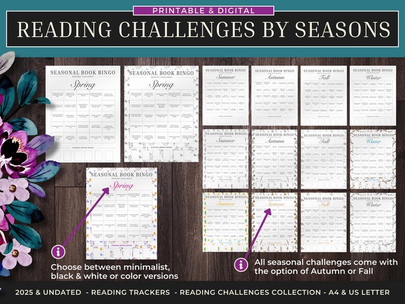 Printable Reading Tracker, Reading Logbook, Digital Reading Tracker ...