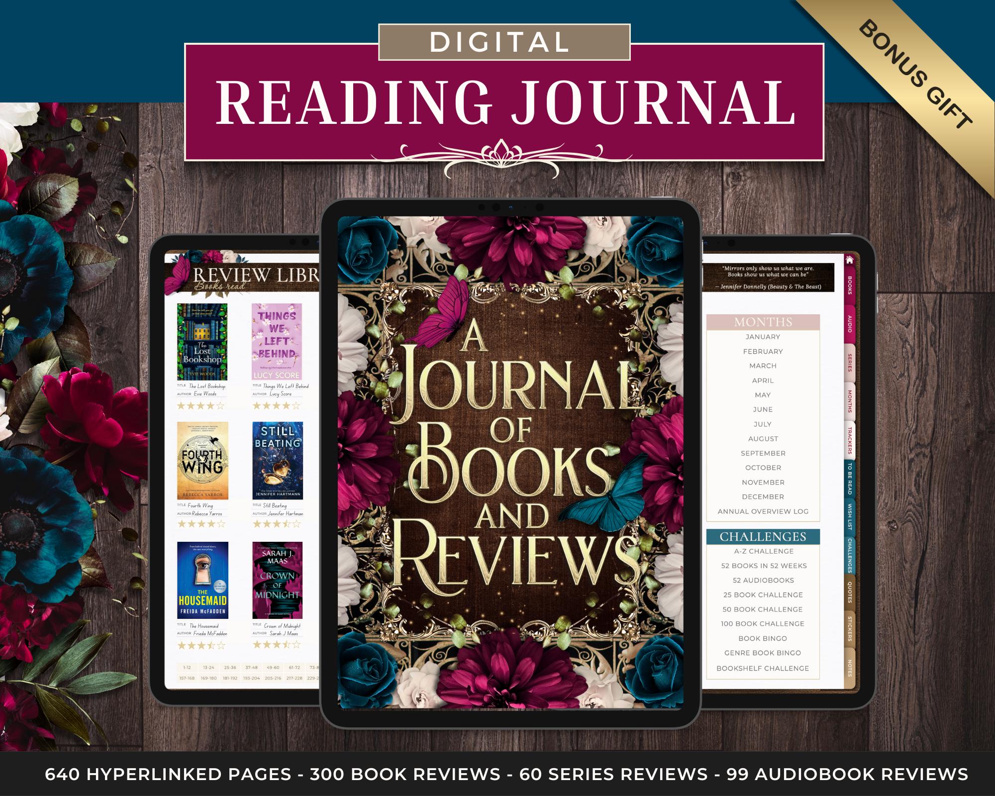Digital Reading Journal | Digital Reading Planner | Reading Log ...