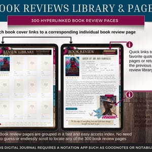 Digital Reading Journal | Digital Reading Planner | Reading Log ...