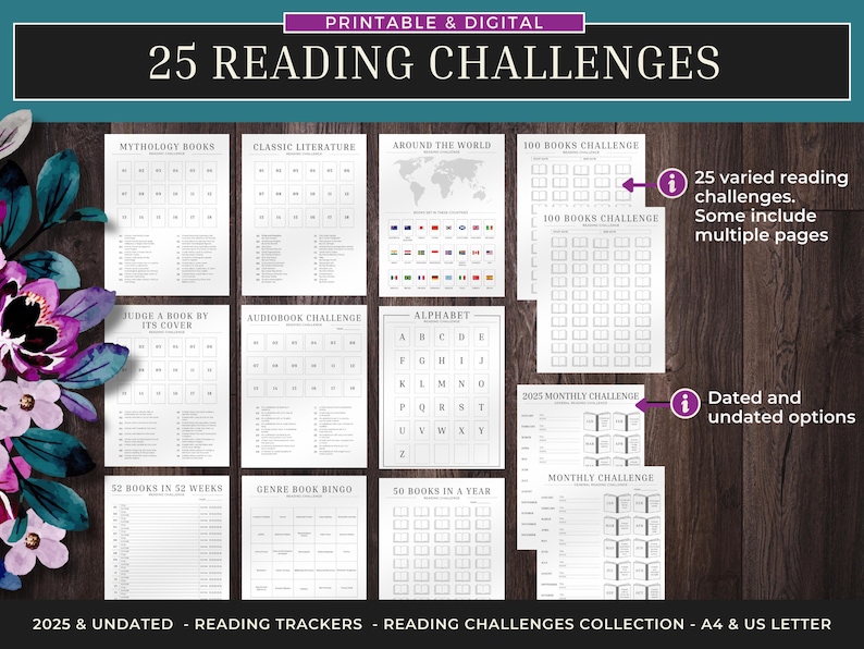 Printable Reading Tracker, Reading Logbook, Digital Reading Tracker ...