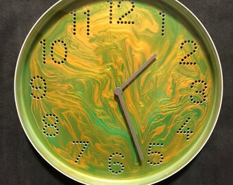 Acrylic Pouring Clock - Etsy