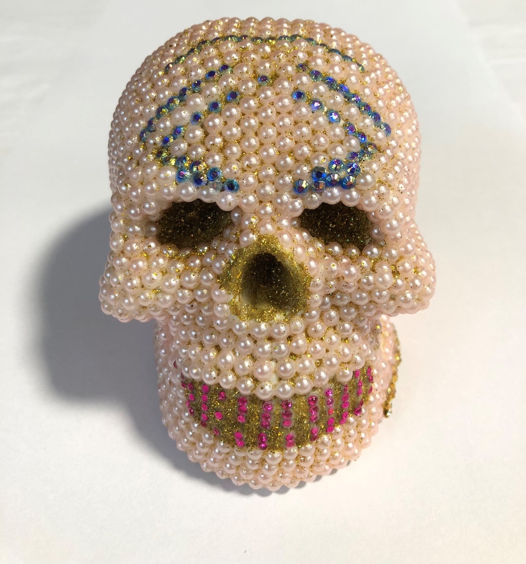 Skull Skull Crystal Skull Sculpture Glitter Rhinestones Gift Decoration ...